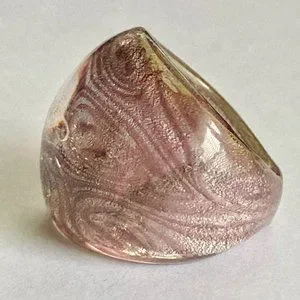 Vintage | Jewelry | Murano Style Art Glass Dome Cocktail Ring Size 7 8 ...